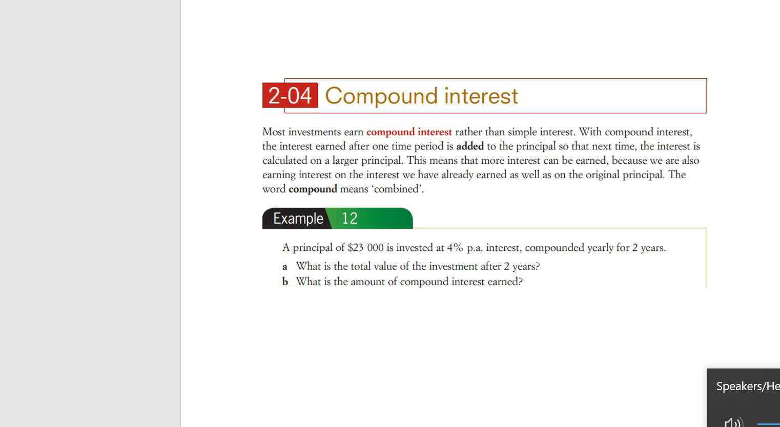 Ex 2-04 Compound interest
