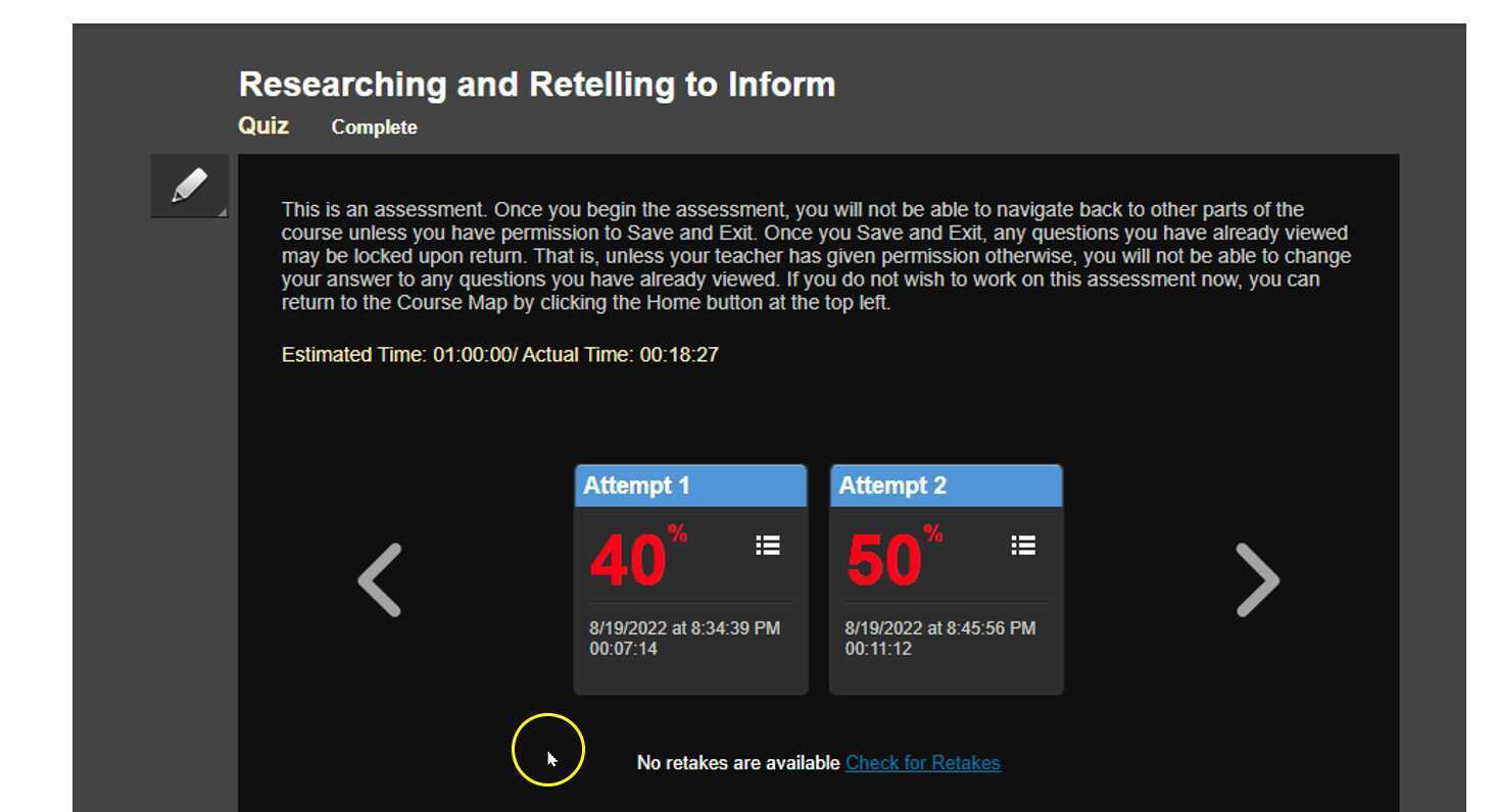 I failed a quiz, now what?