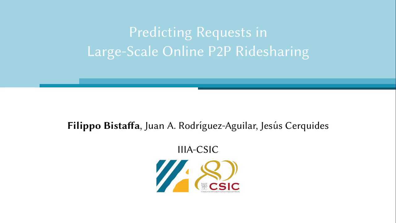 Predicting Requests in Large-Scale Online P2P Ridesharing