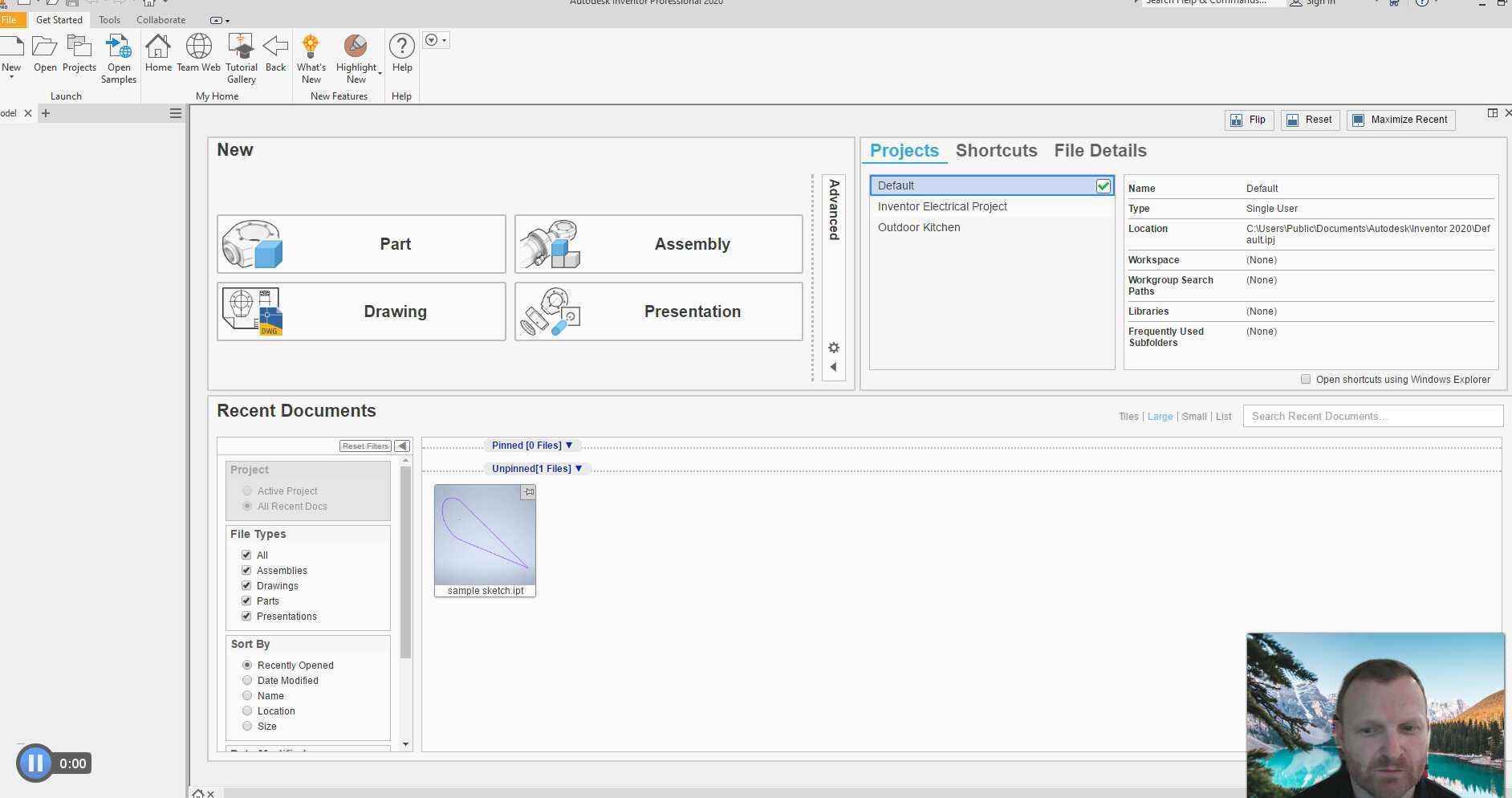 3a Inventor Unit 1 Opening existing sketch