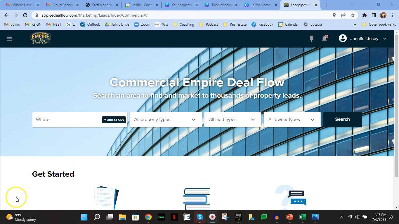 Uploading to Comm Deal Flow