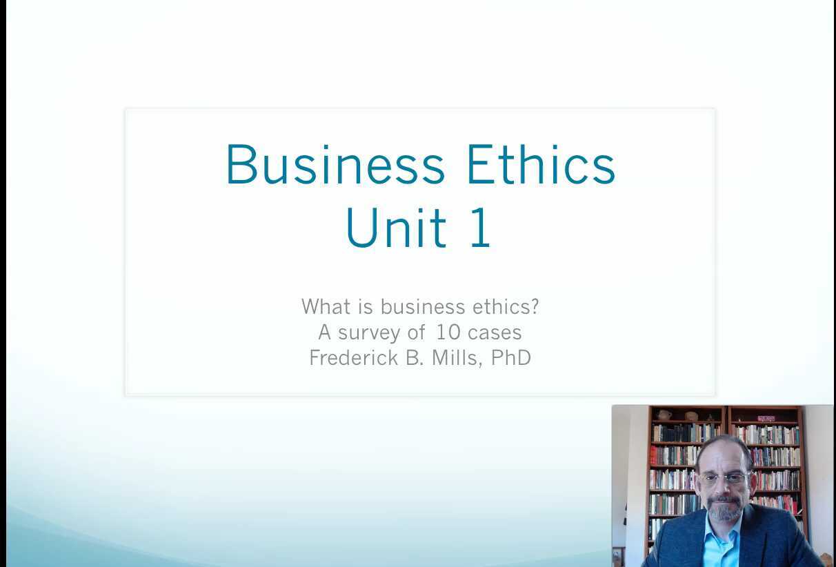 Bus Ethics Unit 1 Survey