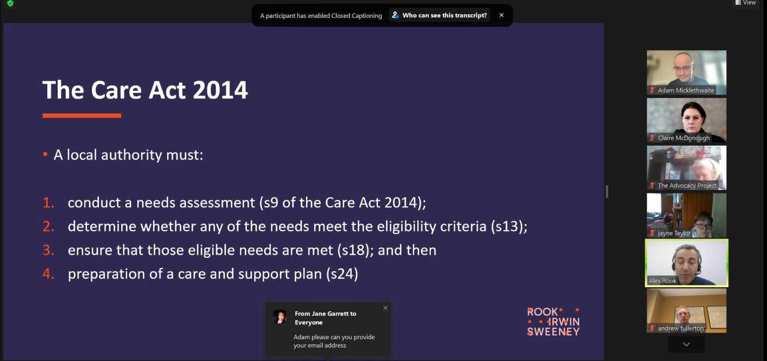 the care act training Jan 23