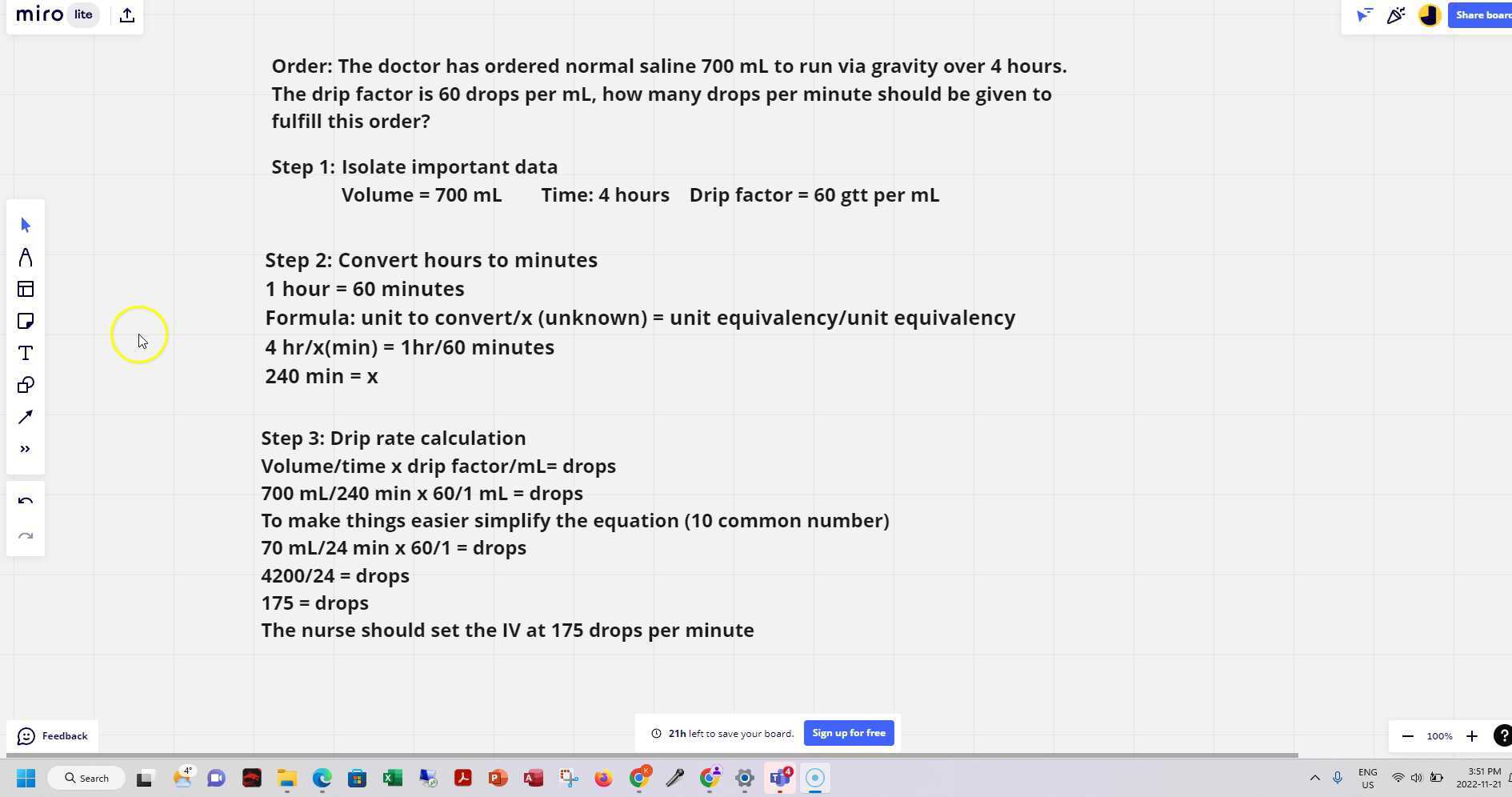 Drip Rate Calculation drip-rate-calculation