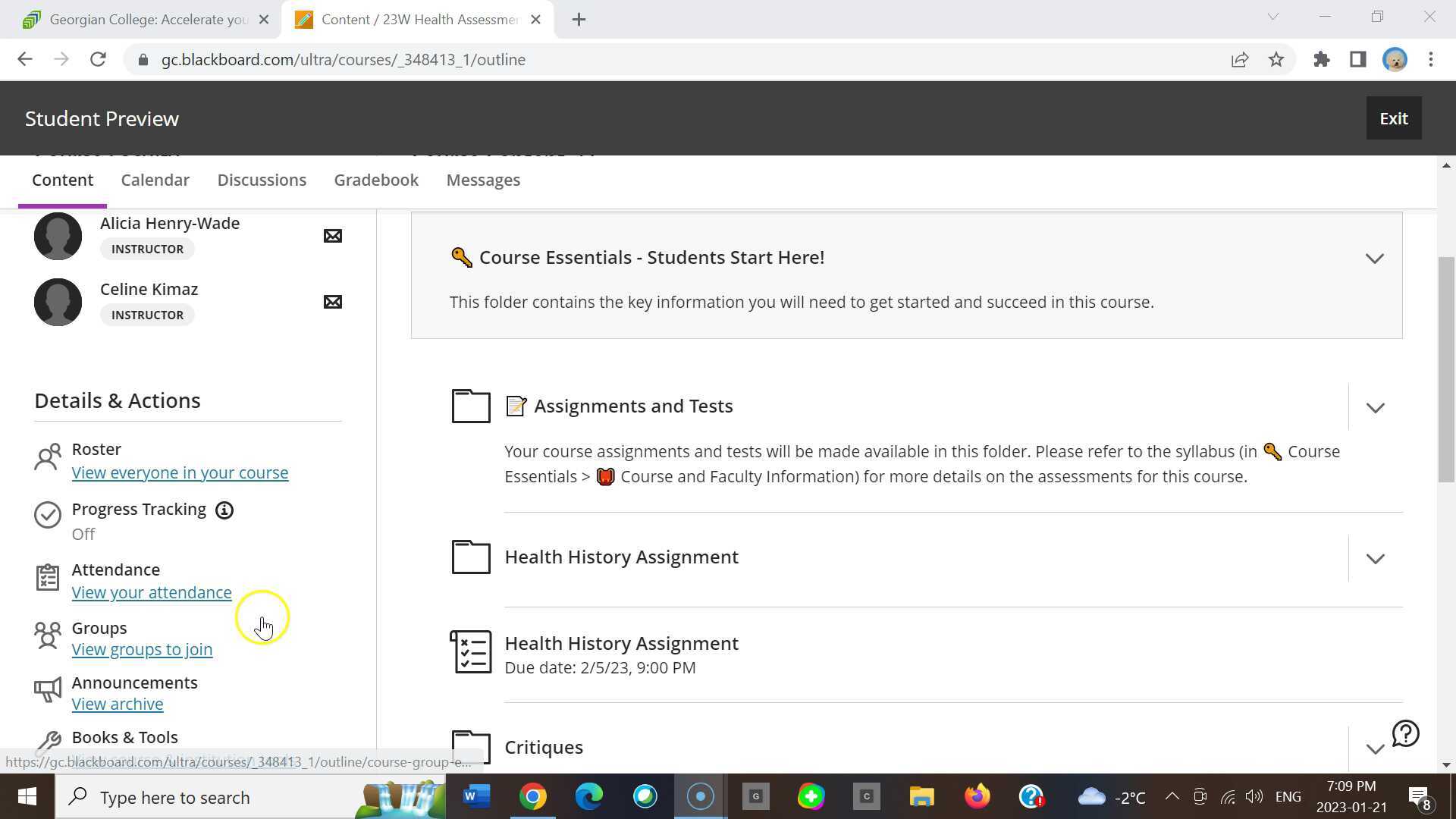 Health History Assignment