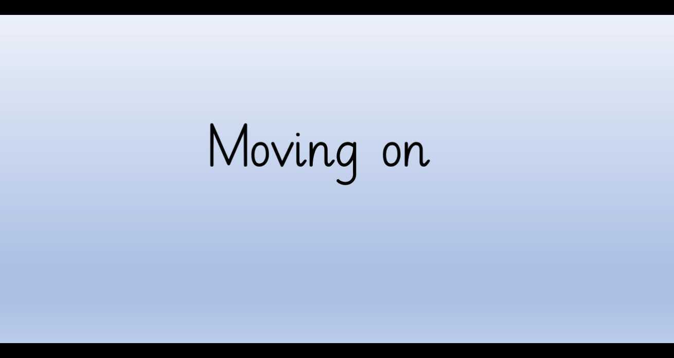 Moving on - Transition assembly