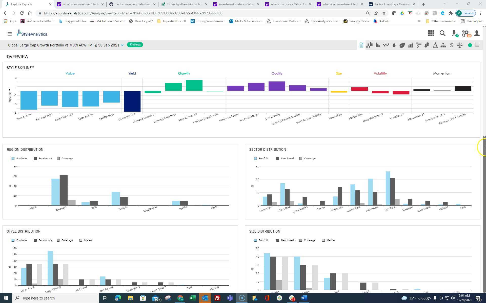 Portfolio Style Skyline
