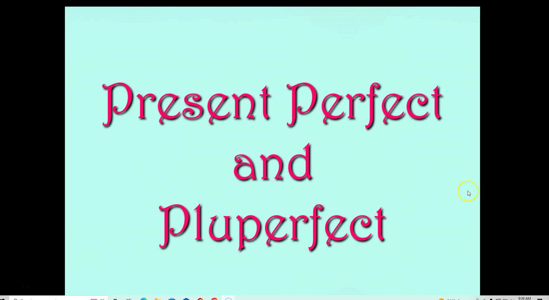 el presente perfecto