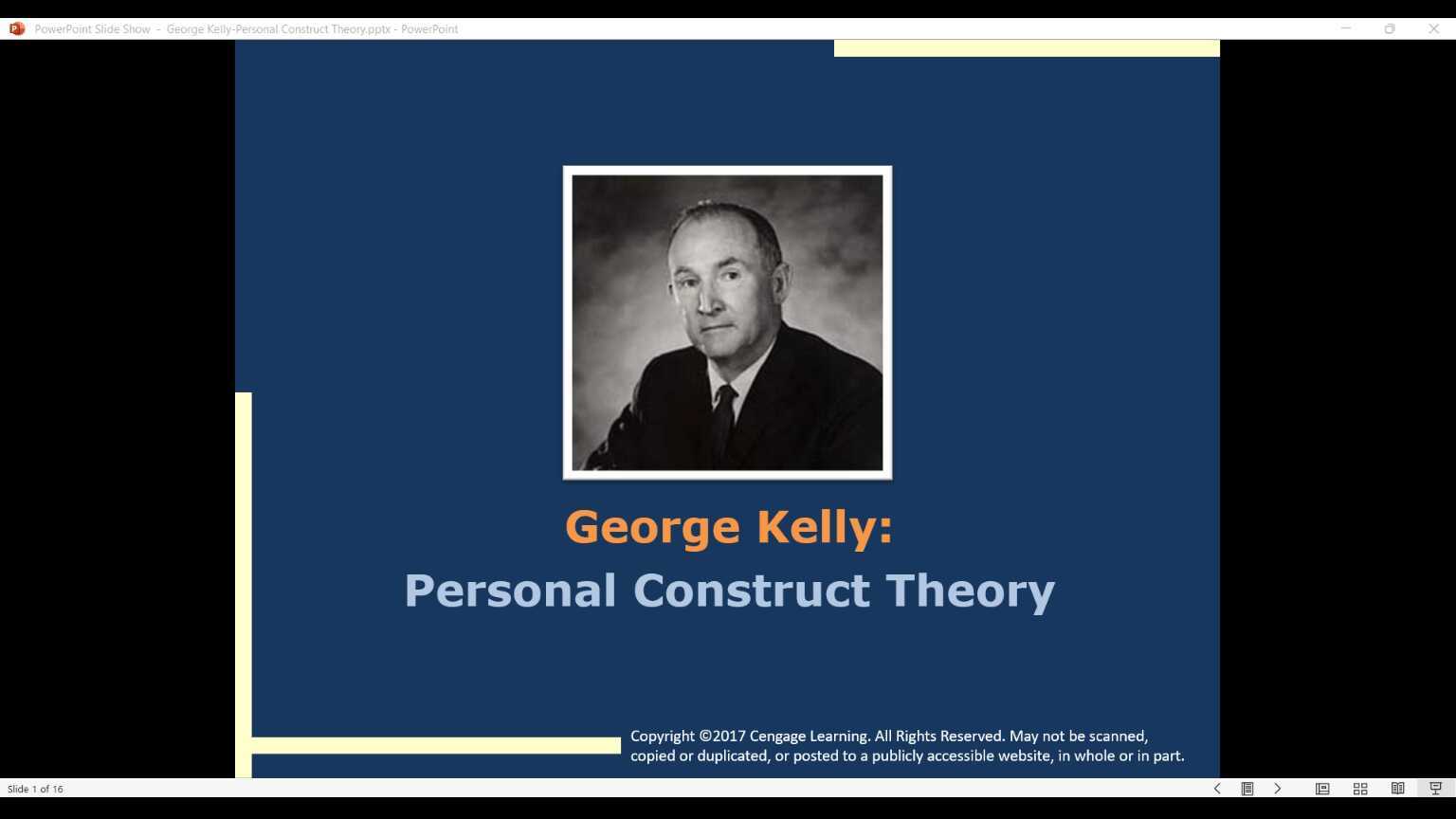 George Kelly: Personal Construct Theory