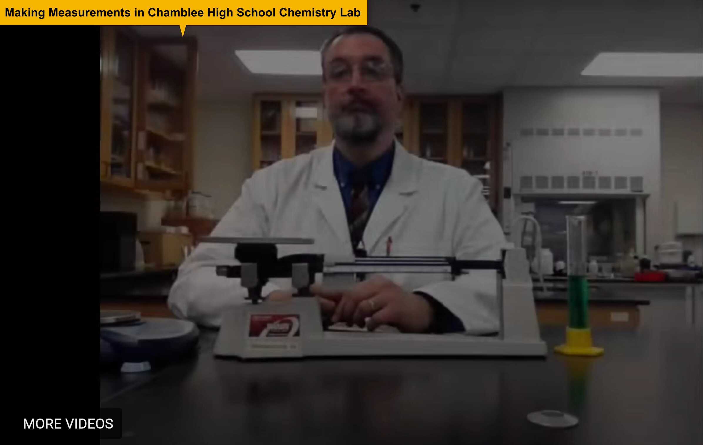 Making measurements in the chemistry lab