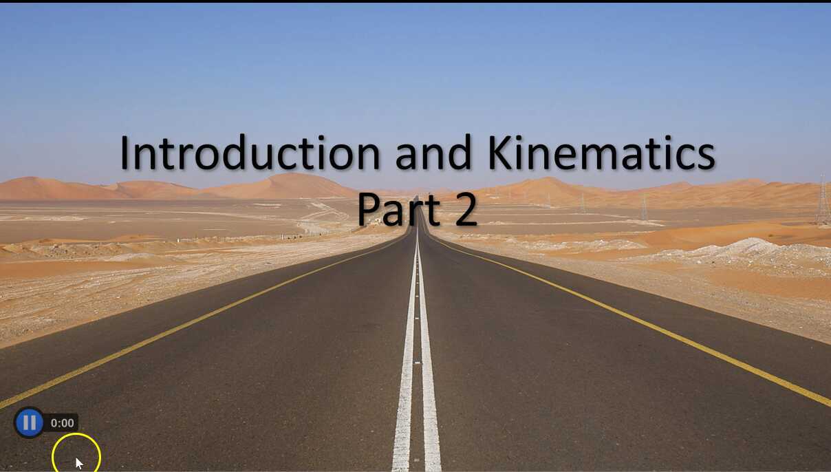 Kinematics Part 2