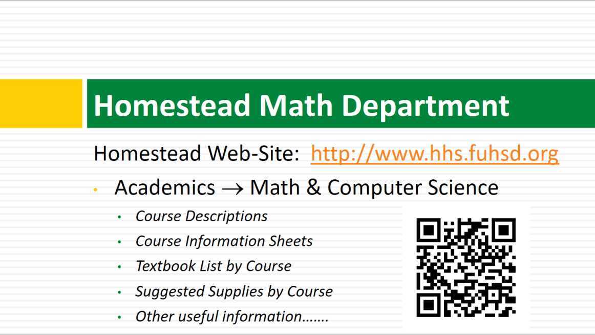 Math Course Selection for 2023-24