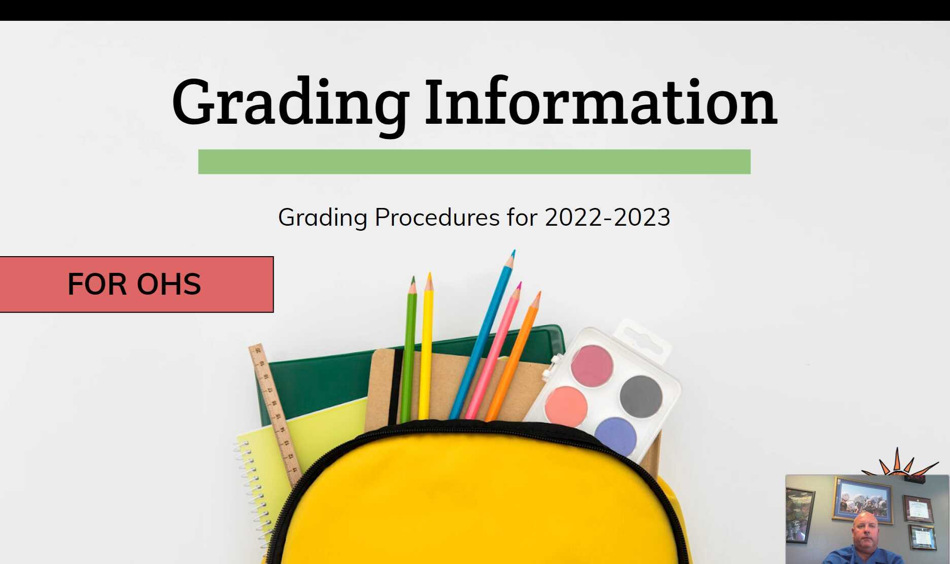 Standards based grading and reporting screen cast Aug 2022
