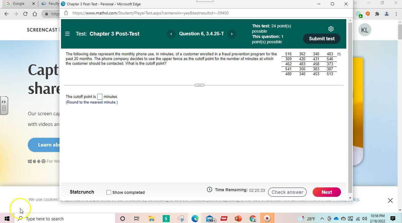 Calculating upper outlier - Phone minutes