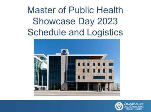 Showcase Day 2023 - Schedule and Logistics