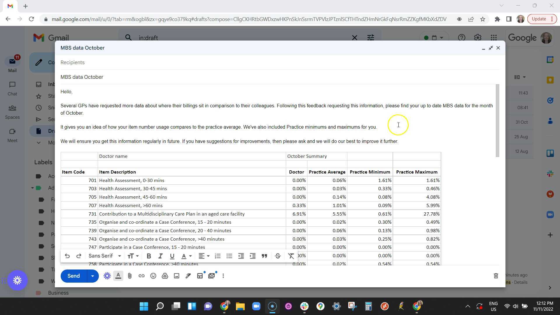 Understanding your MBS data email