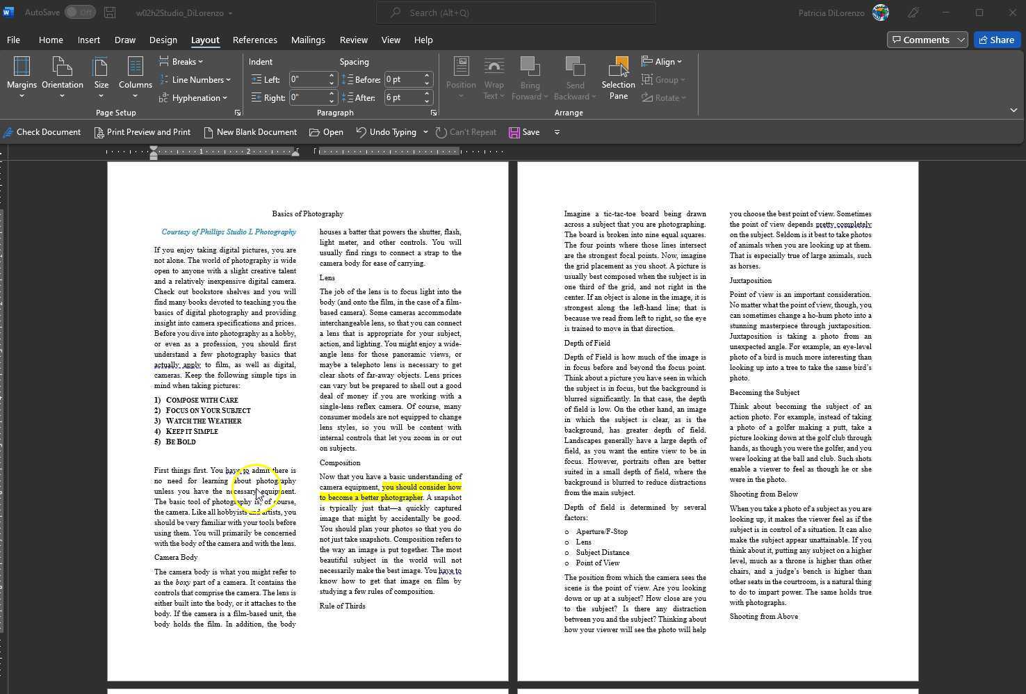 Chapter 2 Hands-On Ex 2 Step 2 (a to f)