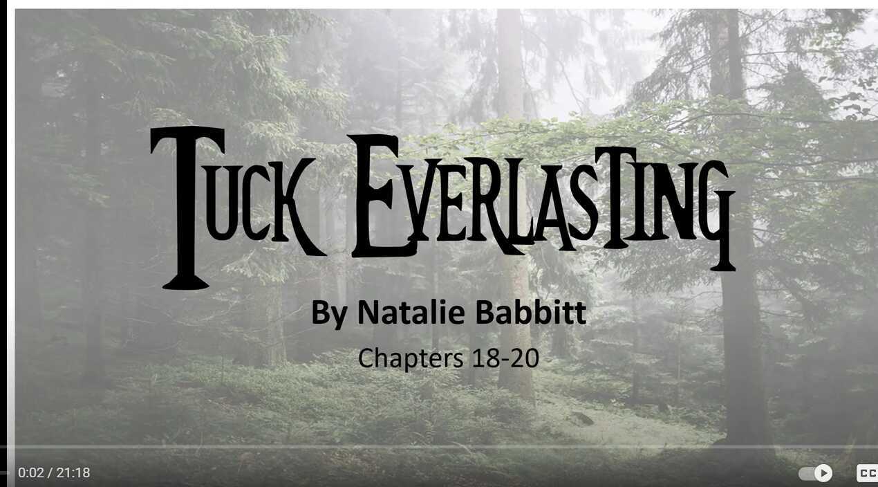 Tuck Everlasting: Chapters 18-20