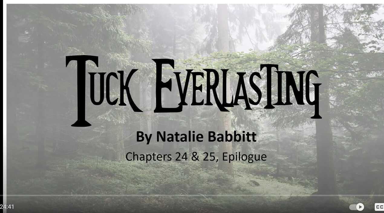 Tuck Everlasting: Chapters 24-Epilogue