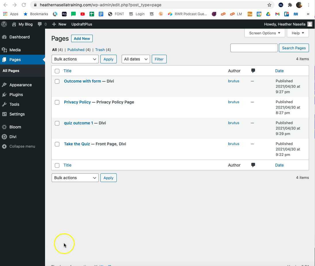 Embed the quiz and format WordPress