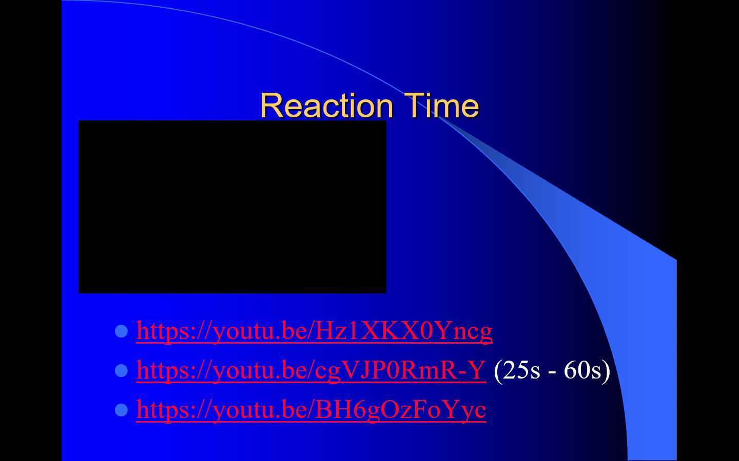 Reaction time 1