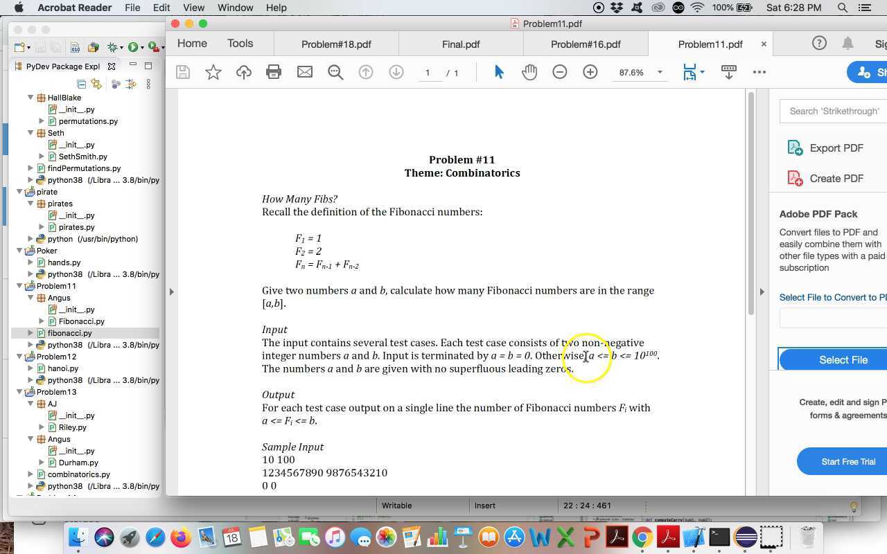 CAC 190: Problem #11