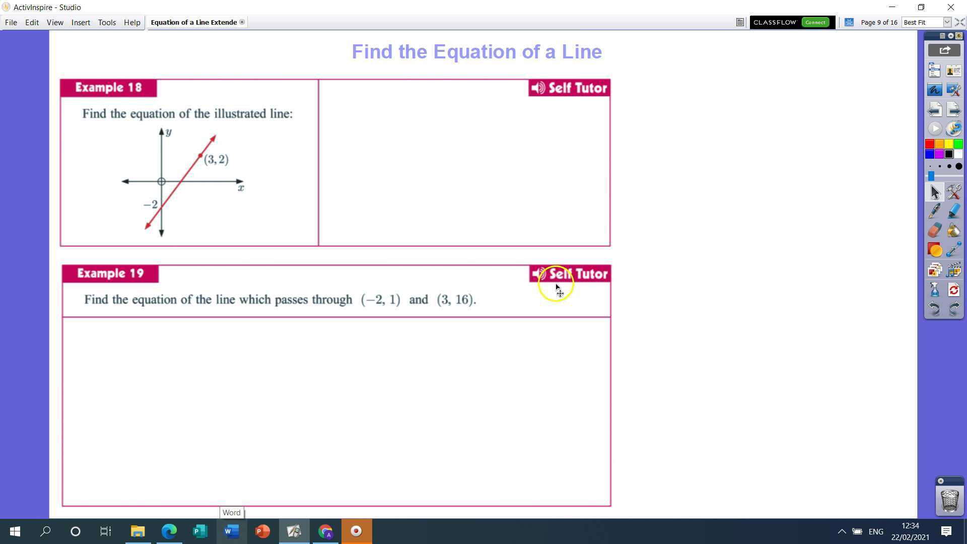 3. Finding the equation of a line
