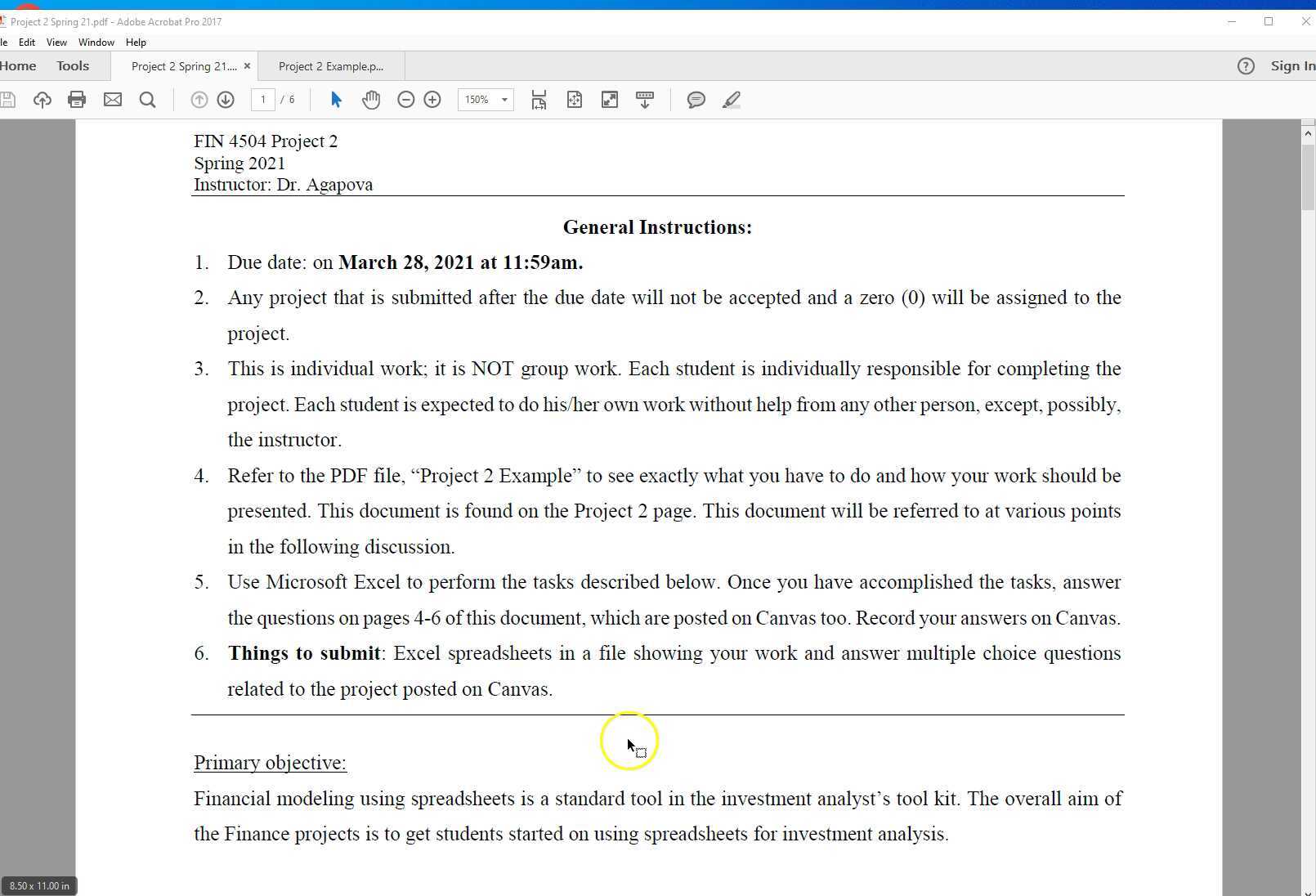 Project 2 instructions