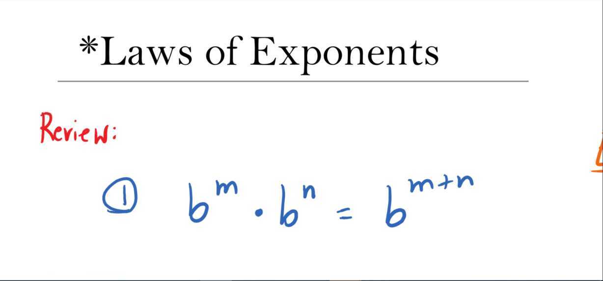 Laws of Exponents