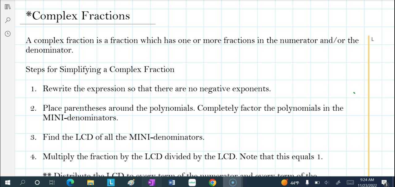 Simplifying Complex Fractions simplifying-complex-fractions