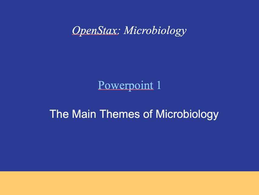 Microbiology Chapter 1 Intro slides 1 - 6
