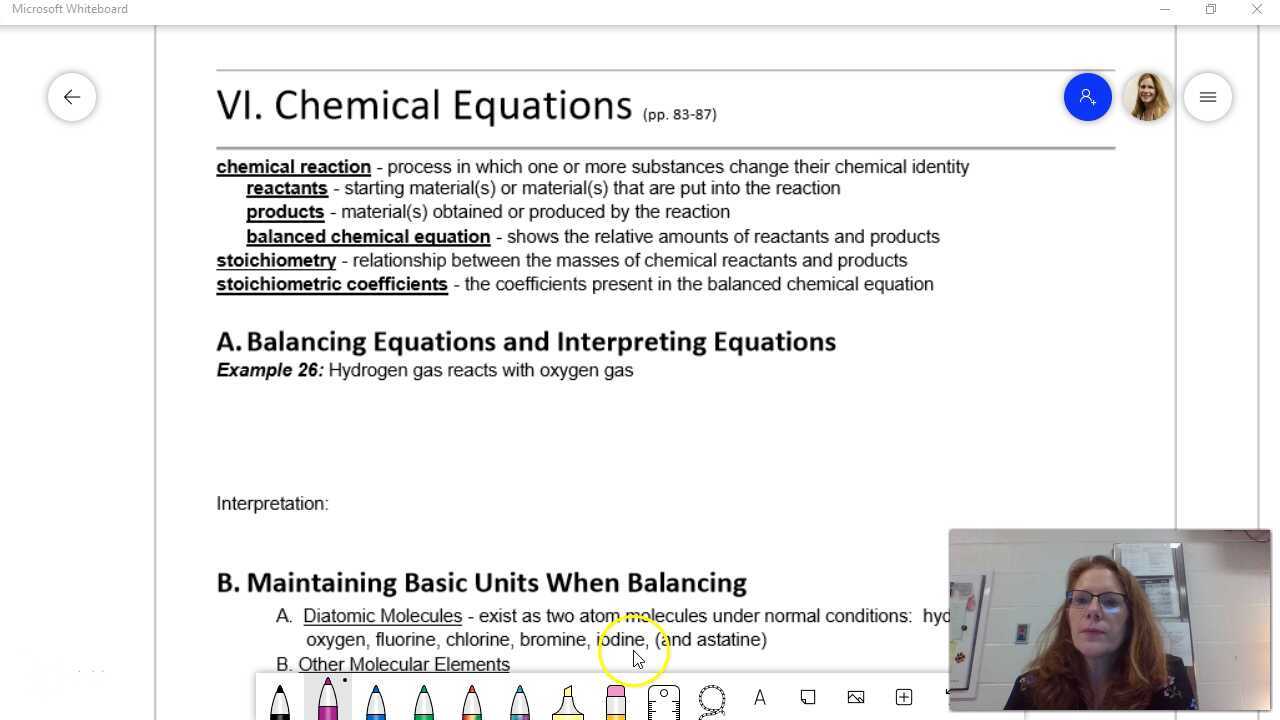 Unit 2 VI. Chemical Equations