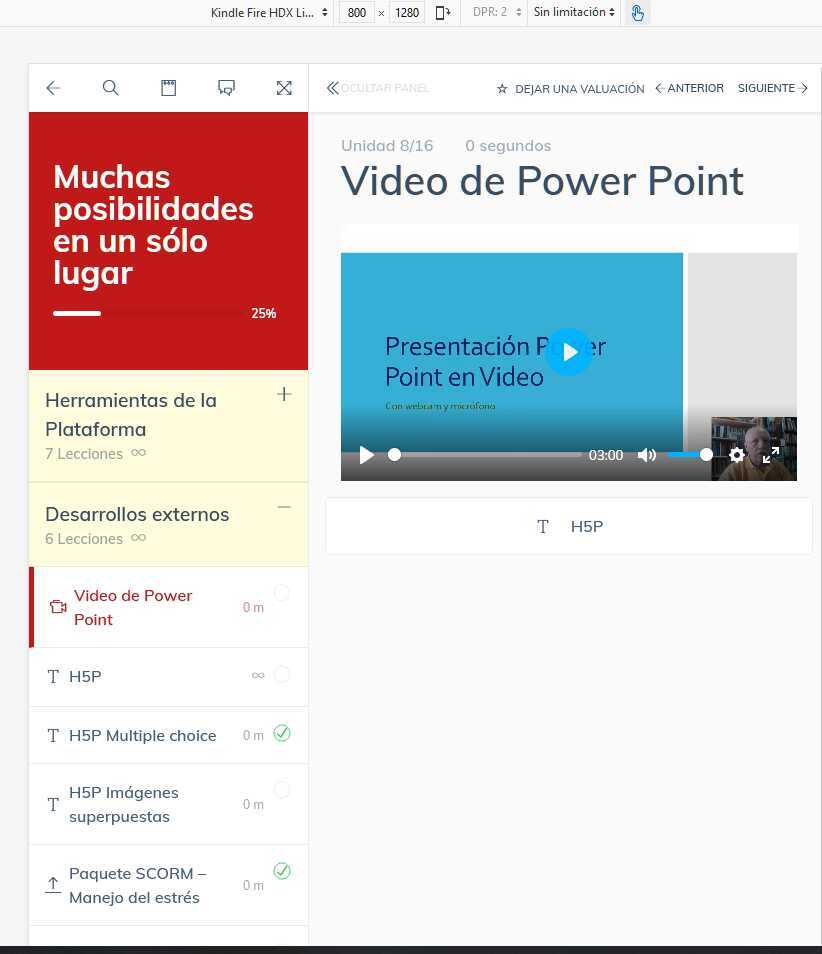 Icon inside H5P and SCORM courses