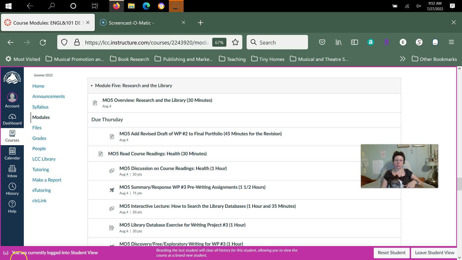 English 101 Module Five Overview