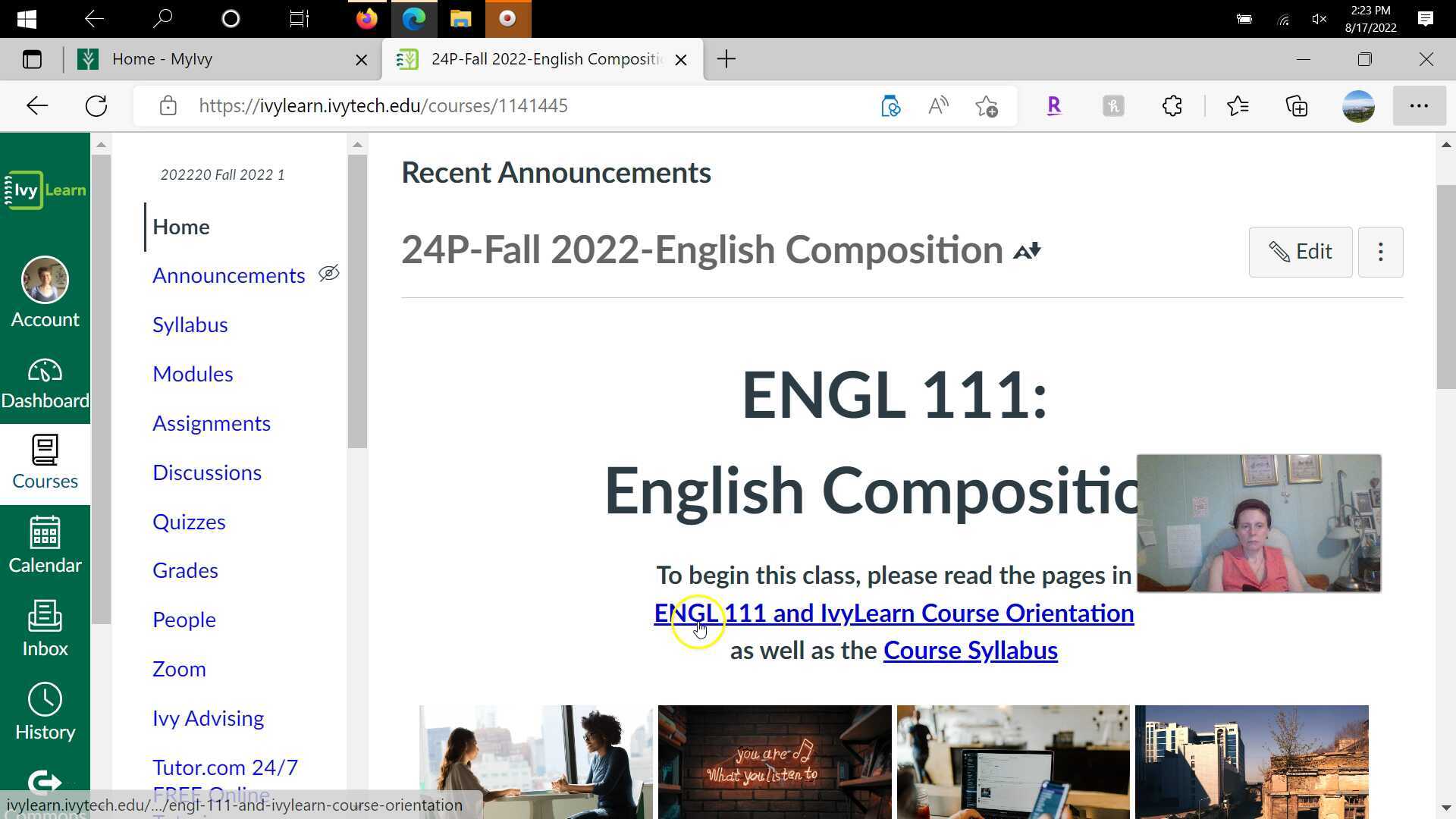 Engl 111 Module One Assignment Instructions