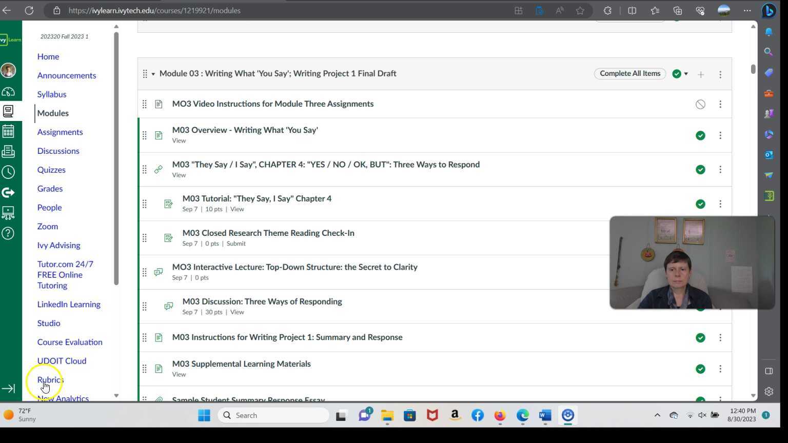Engl 111 Module Three Video Instructions