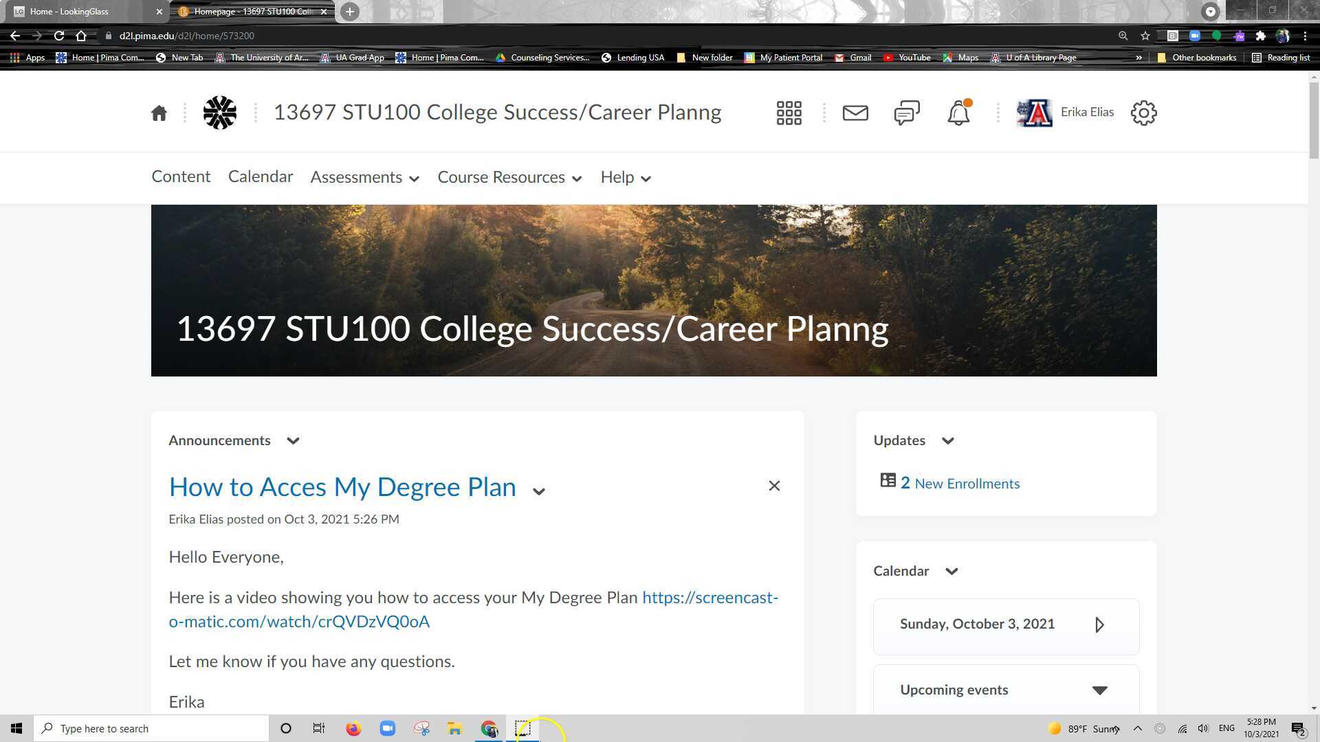 STU 100 Course Overview 2nd 8wks