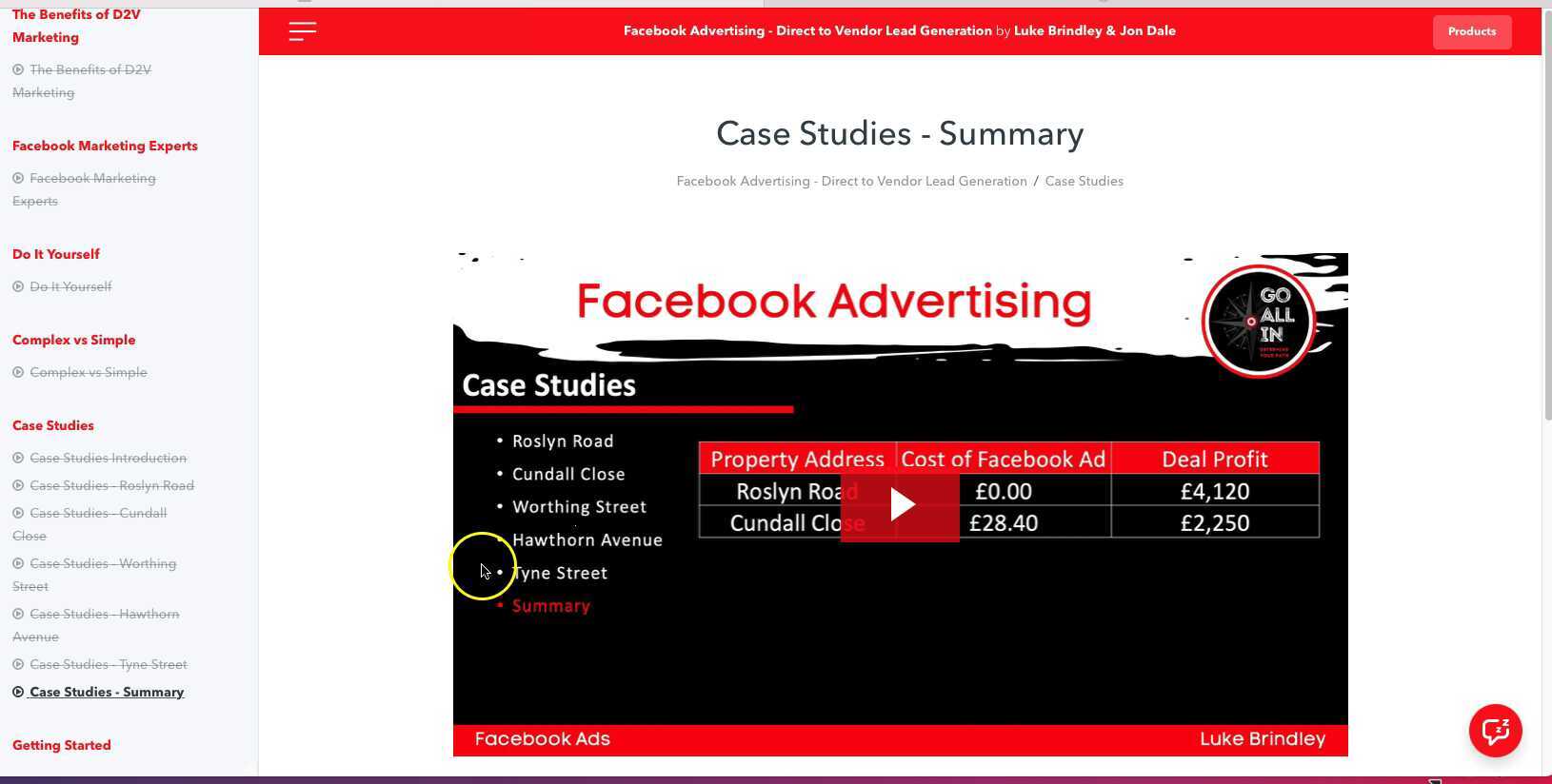 FB Advertising - CS Summary