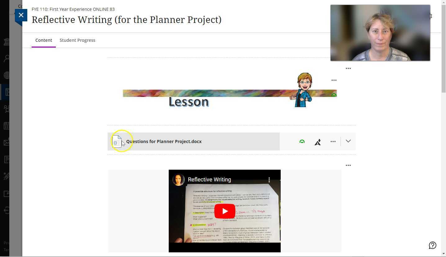 Reflective writing Lecture