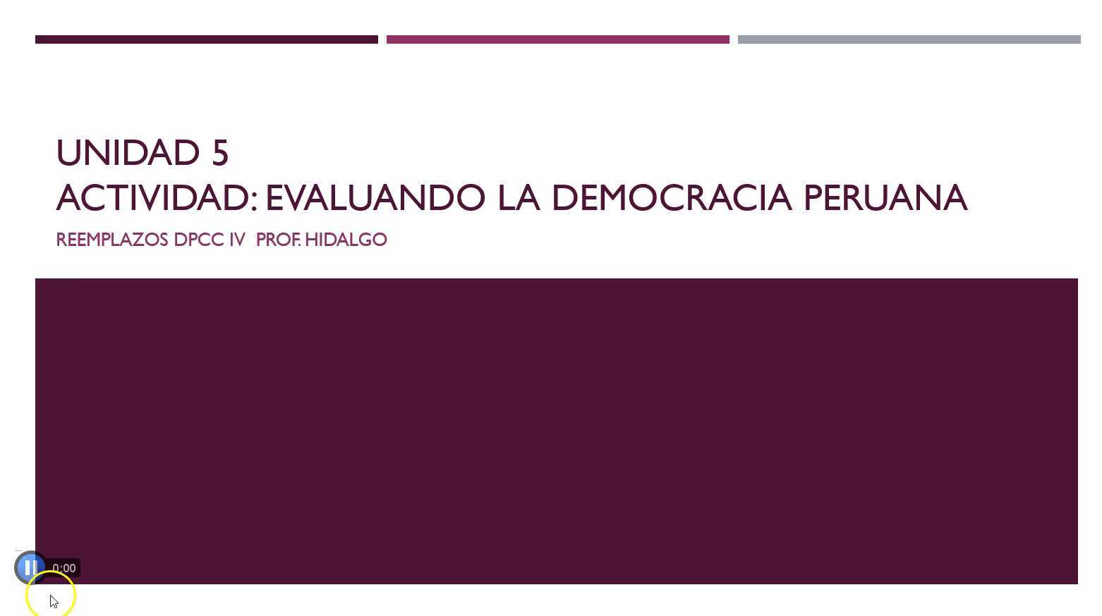 EVALUADO LA DEMOCRACIA PERUANA VIDEO EXPLICATIVO