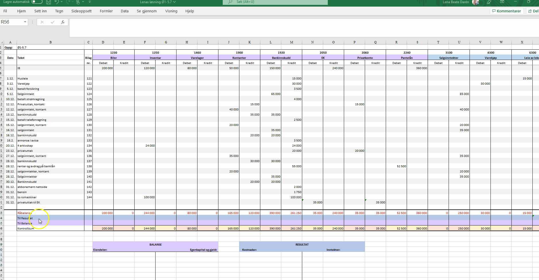 ØKS avslutning av regnskap