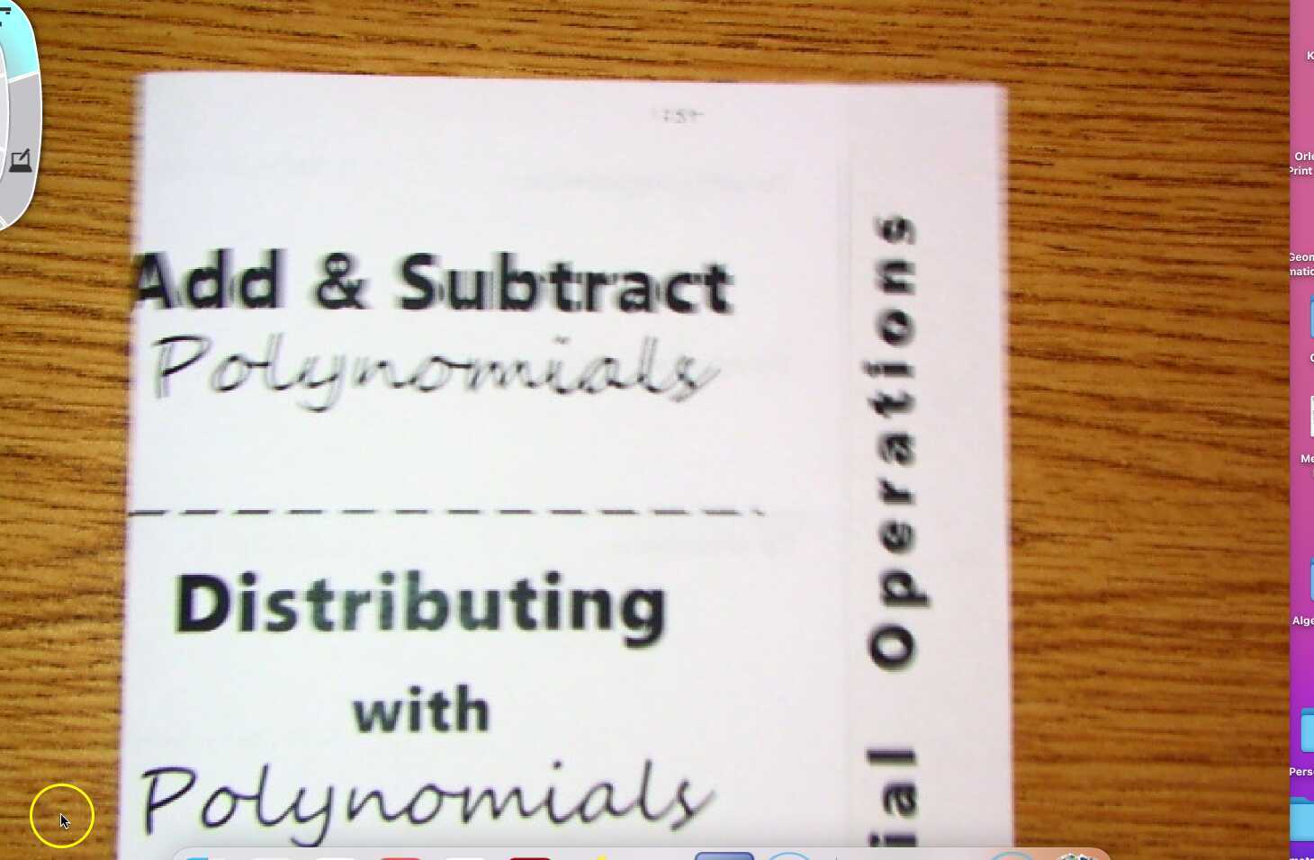 Polynomial Operations notes video