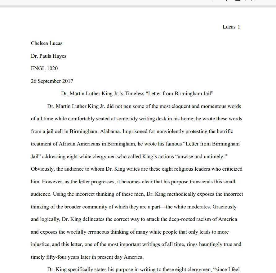 Writing Workshop Sample Student Rhetorical Analysis Essay Dr Hayes ...