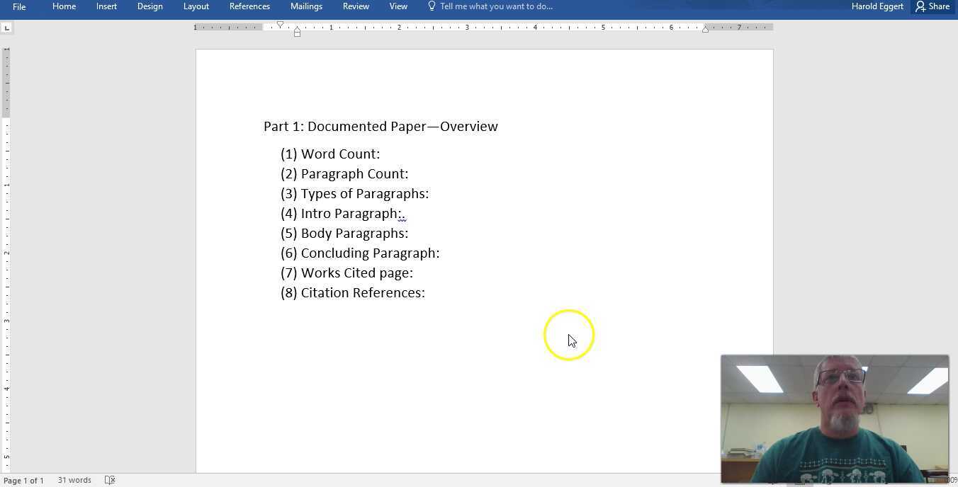 Part 1: Documented Paper--Overview