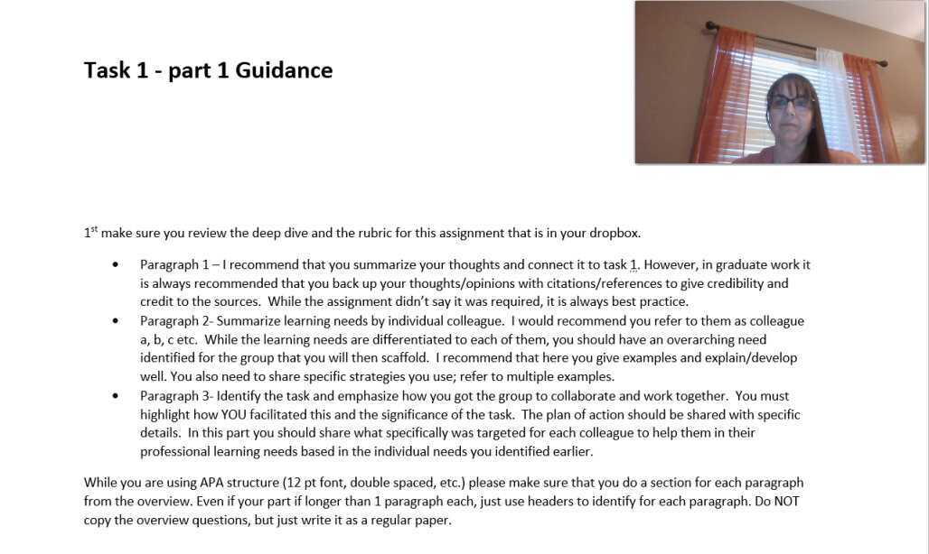 Task 1 Part 1 guidance