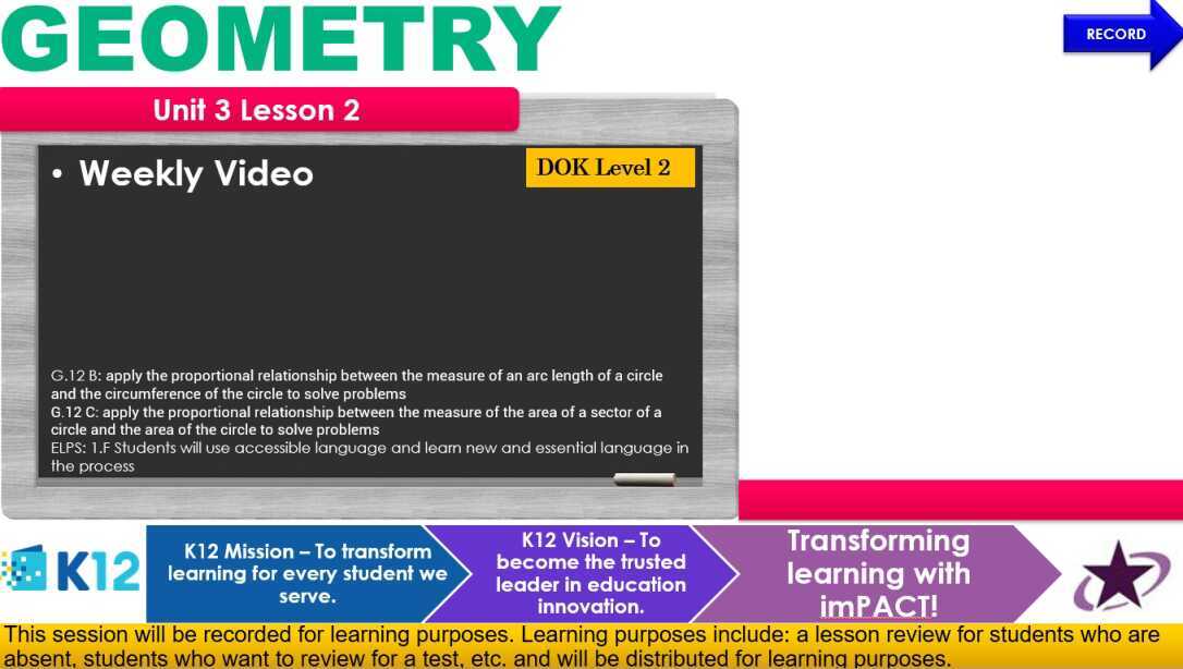 Geometry B Unit 3 Lesson 2 Video