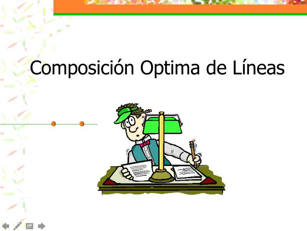 Composición óptima de lineas
