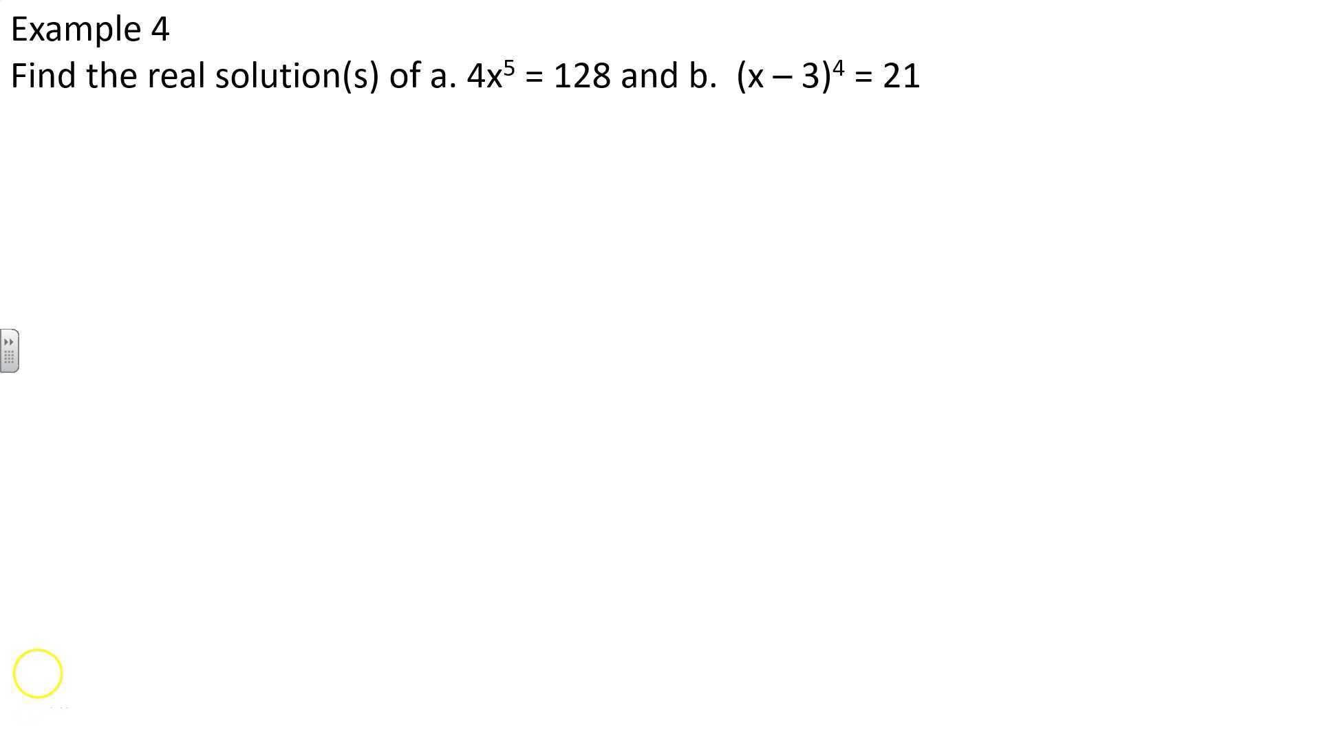 A2 5.1.4.1 Solving equations using the nth root