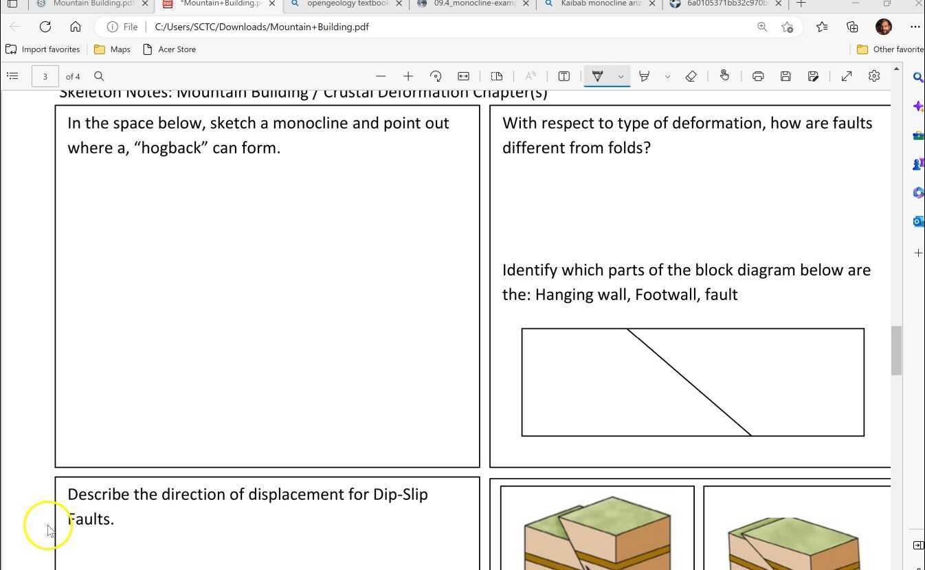Types of Deformation and Faults