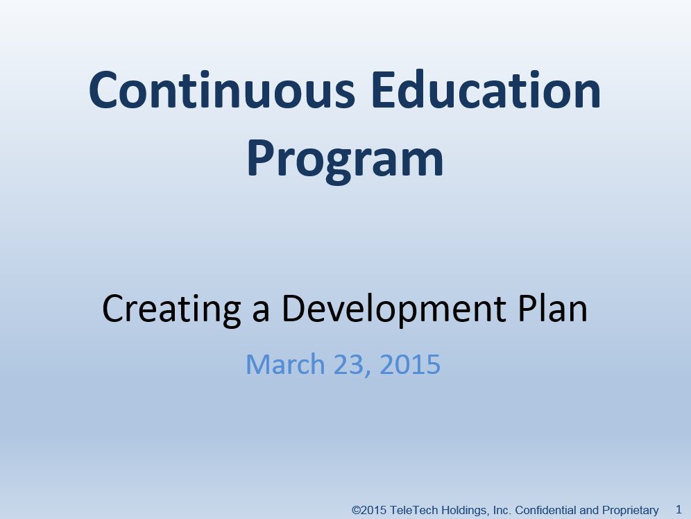 TeleTech Continuous Education Program